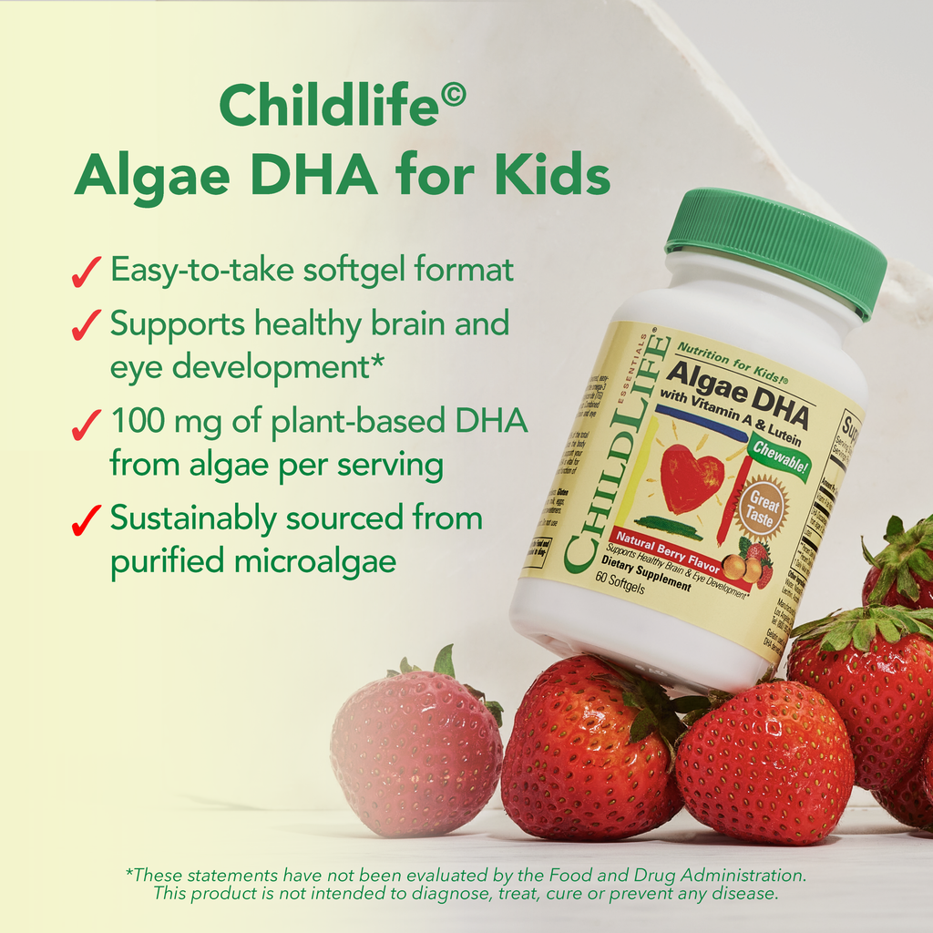 Algae DHA - Children's Chewable Omega-3 Vitamin - Brain & Eye Health ...