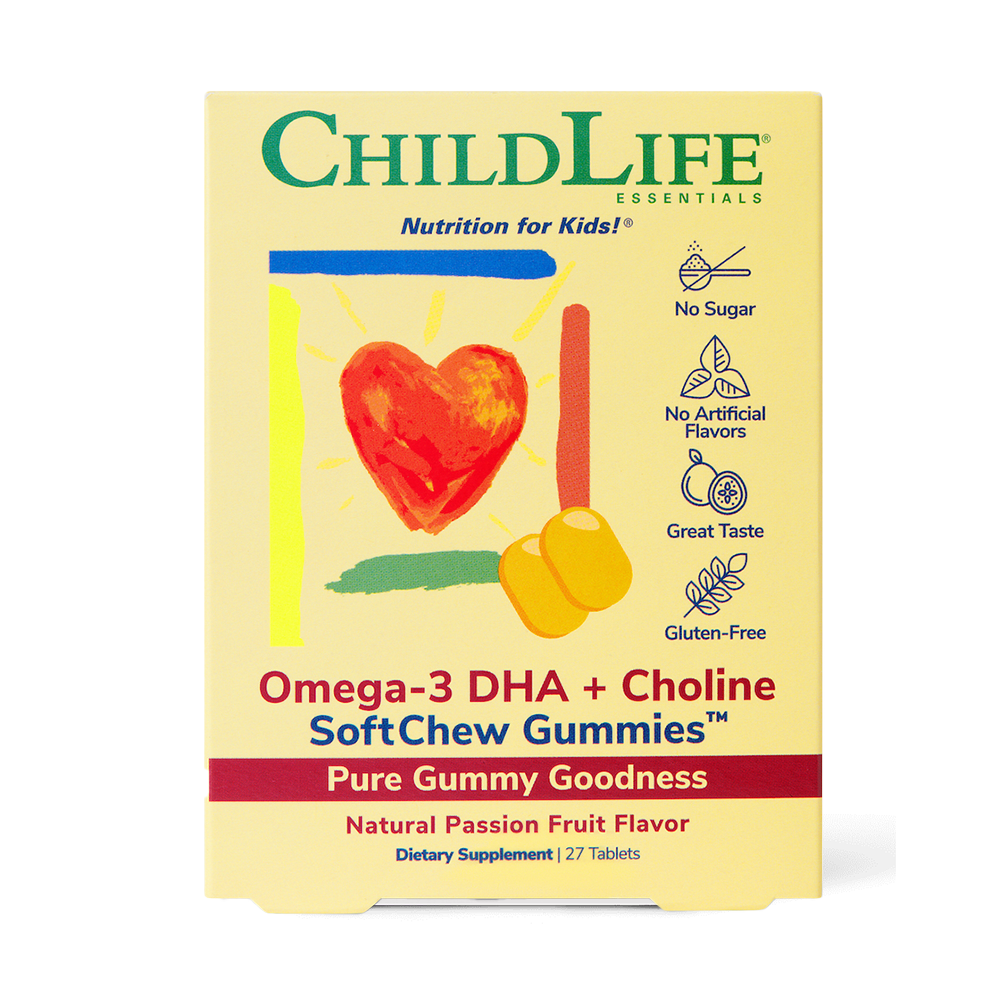 Omega-3 DHA & Choline Gummies - Brain Support Supplement for Kids ...