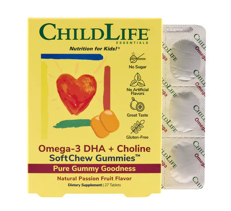 Omega-3 DHA & Choline Gummies - Brain Support Supplement for Kids ...